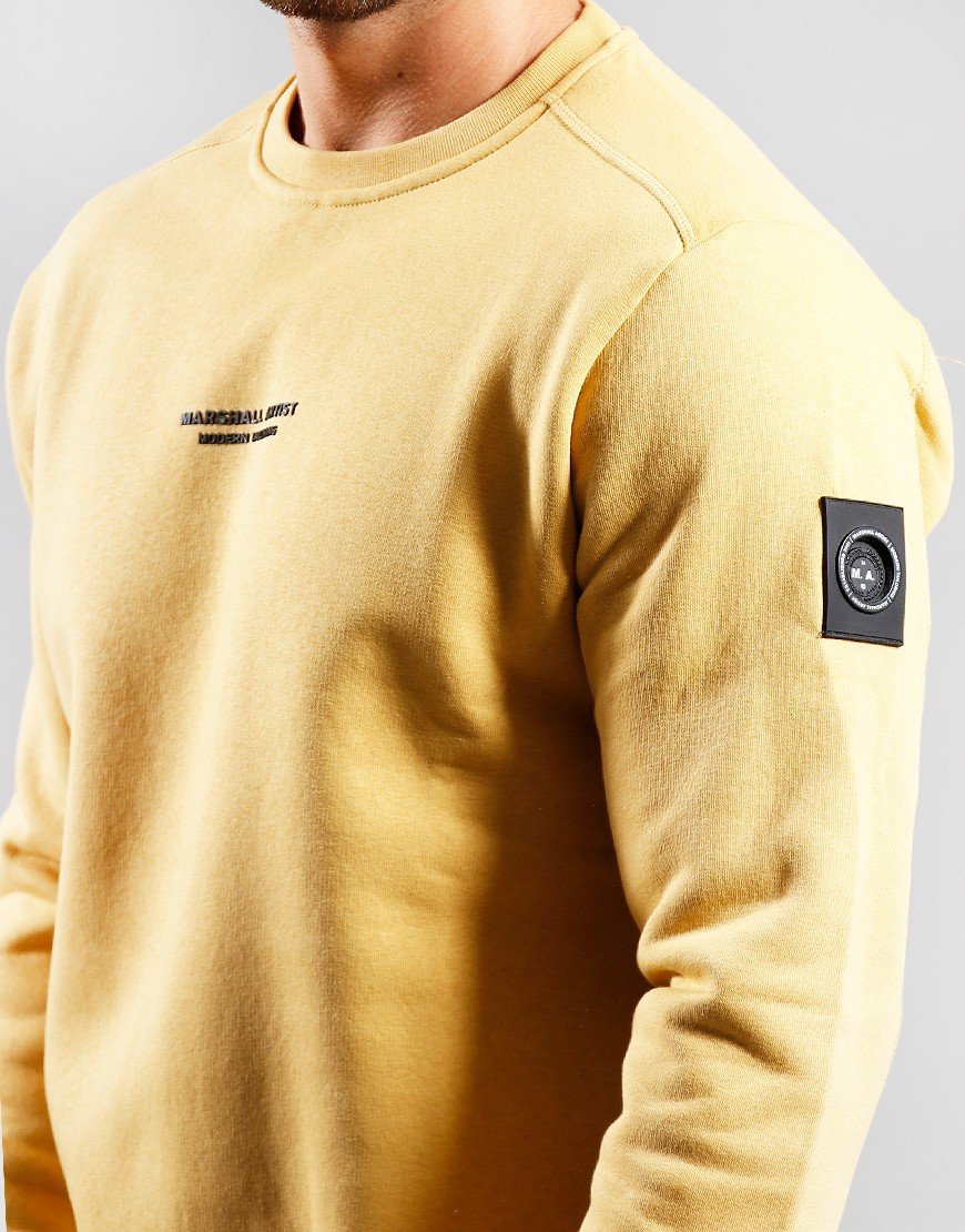 Marshall Artist Siren Crew Sweat Mustard - Terraces Menswear