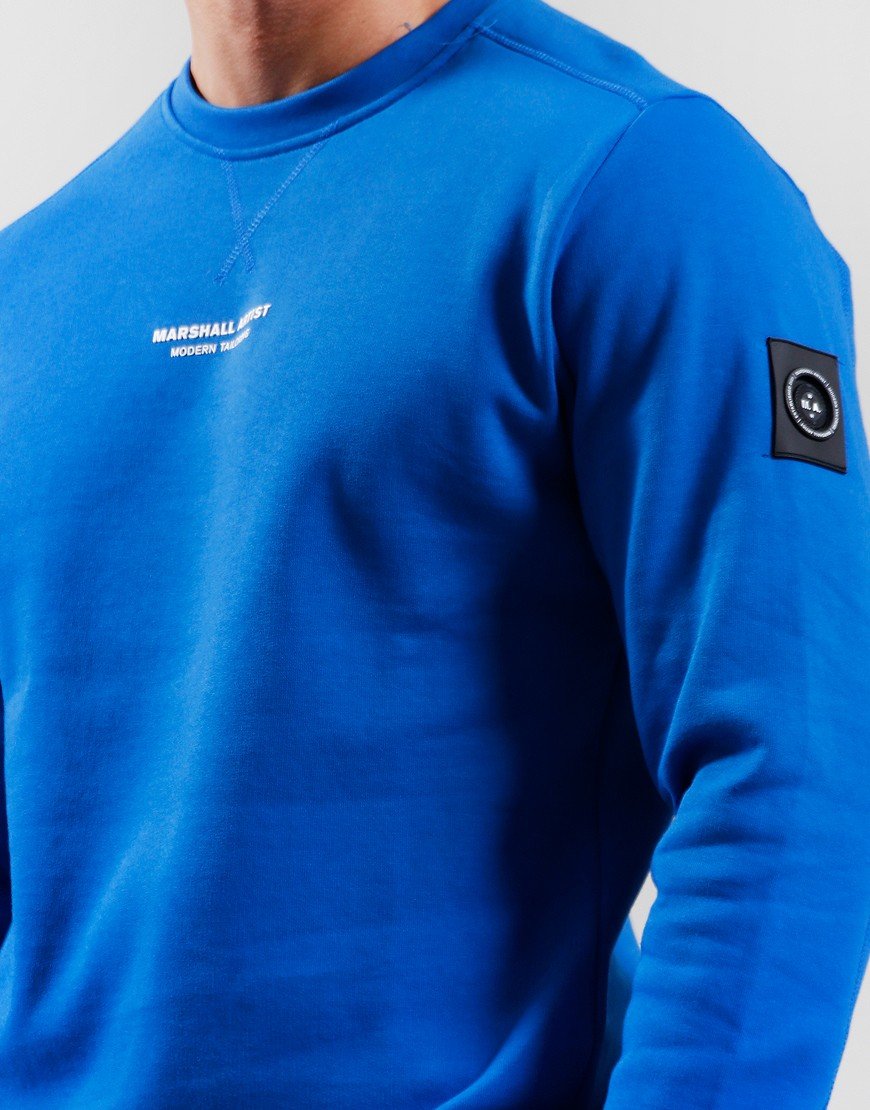 Marshall Artist Siren Crew Sweat Radial Blue - Terraces Menswear
