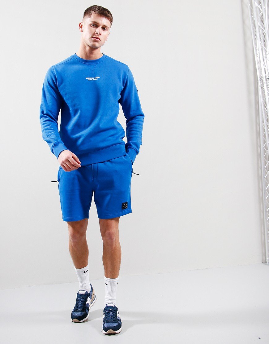 Marshall Artist Siren Crew Sweat Radial Blue - Terraces Menswear