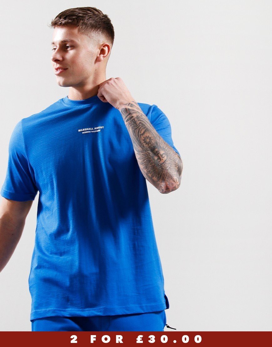 Marshall Artist Siren Injection T-Shirt Radial Blue - Terraces Menswear