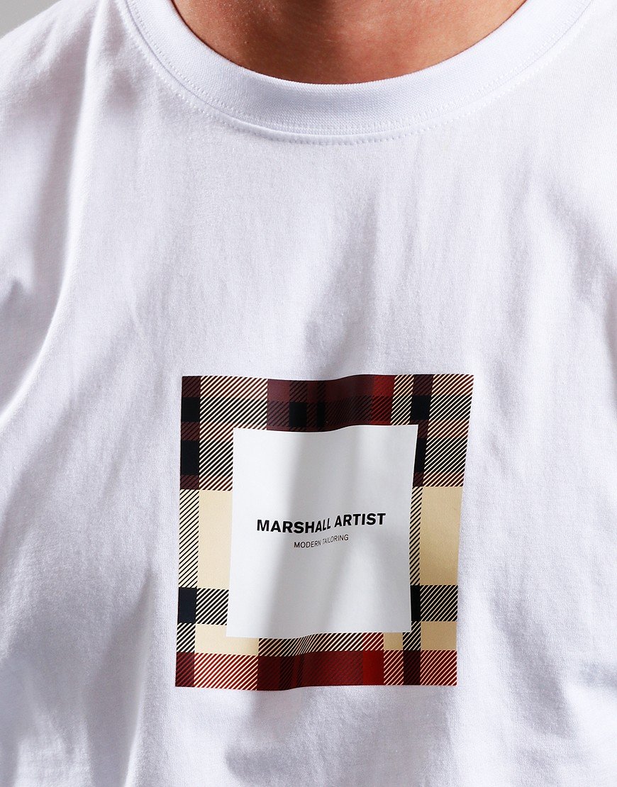 Marshall Artist U.K.Ism Box Logo T-Shirt White - Terraces Menswear
