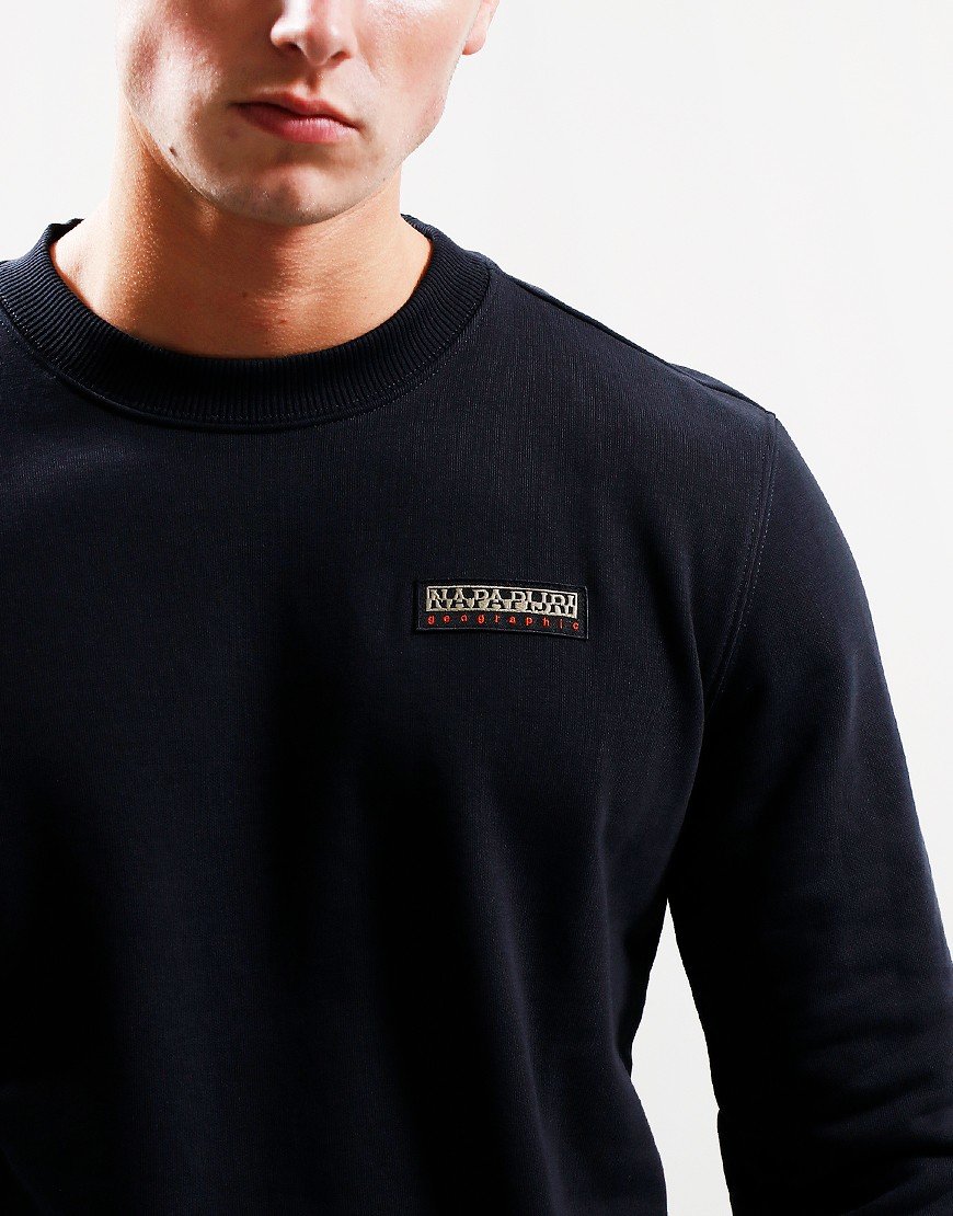 Napapijri B-Iatto Crew Sweat Black - Terraces Menswear