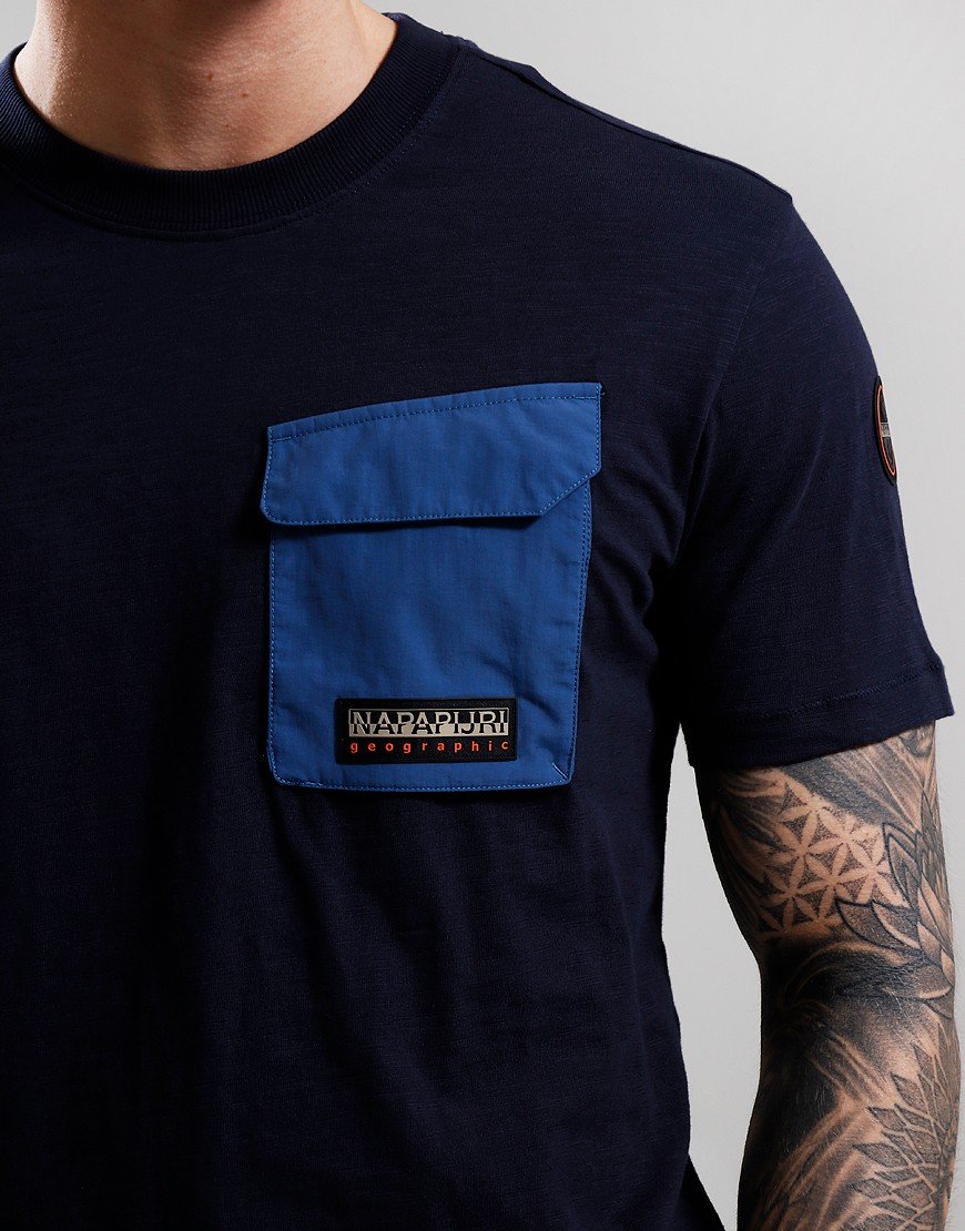 Napapijri S-Tepees T-Shirt Blu Marine - Terraces Menswear