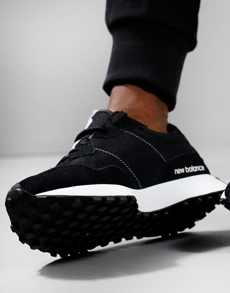 New Balance 327 Trainers Black White Terraces Menswear New Balance 327 Trainers Black White Terraces Menswear