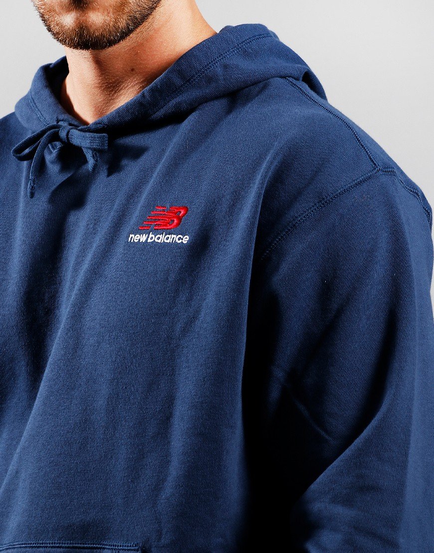 New Balance Essential Pullover Hoodie Navy - Terraces Menswear