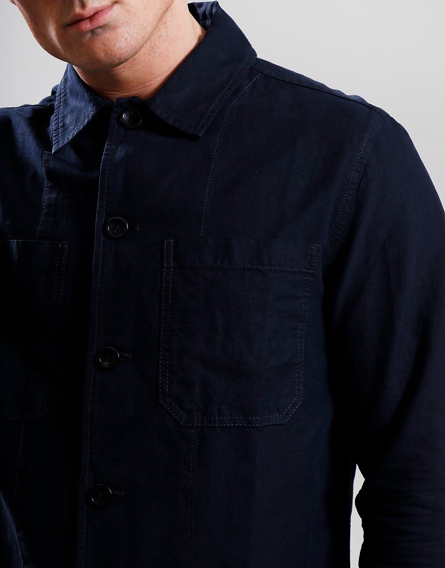 Norse Projects Tyge Overshirt Dark Navy - Terraces Menswear