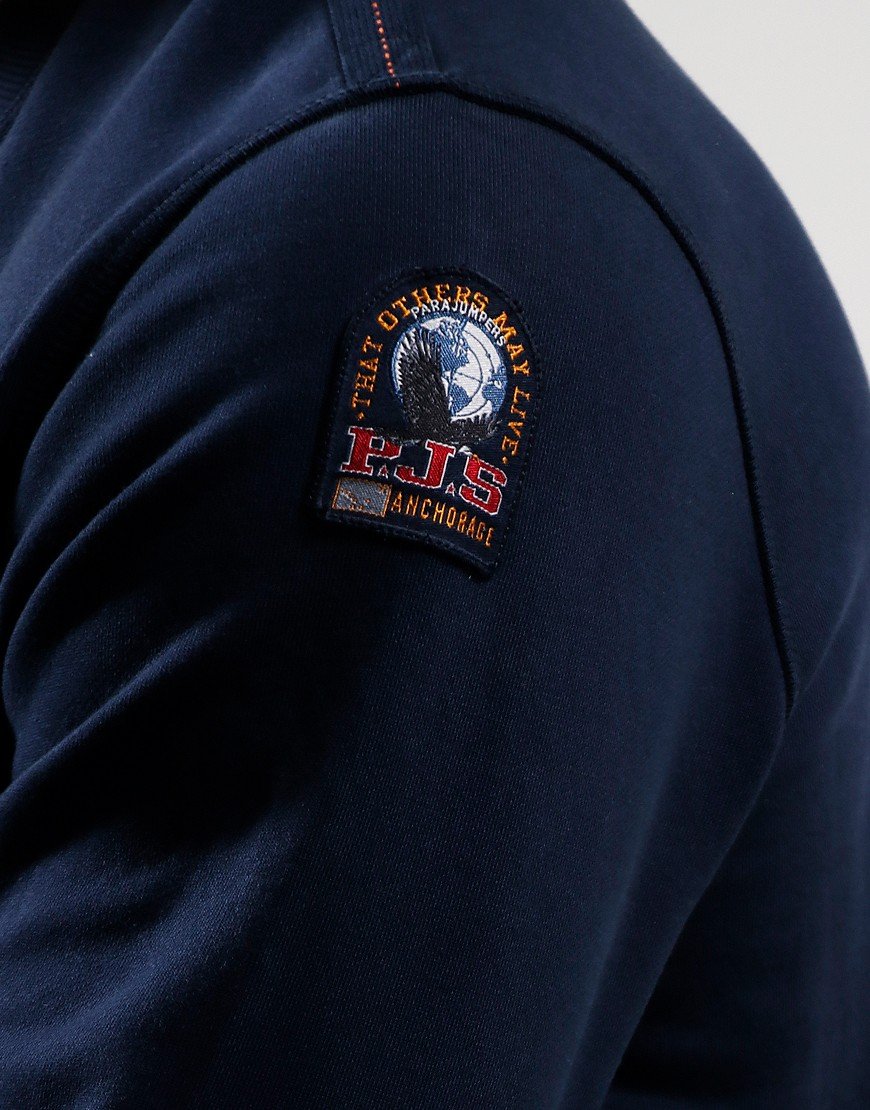 Parajumpers Caleb Basic Sweat Graphite Blue - Terraces Menswear