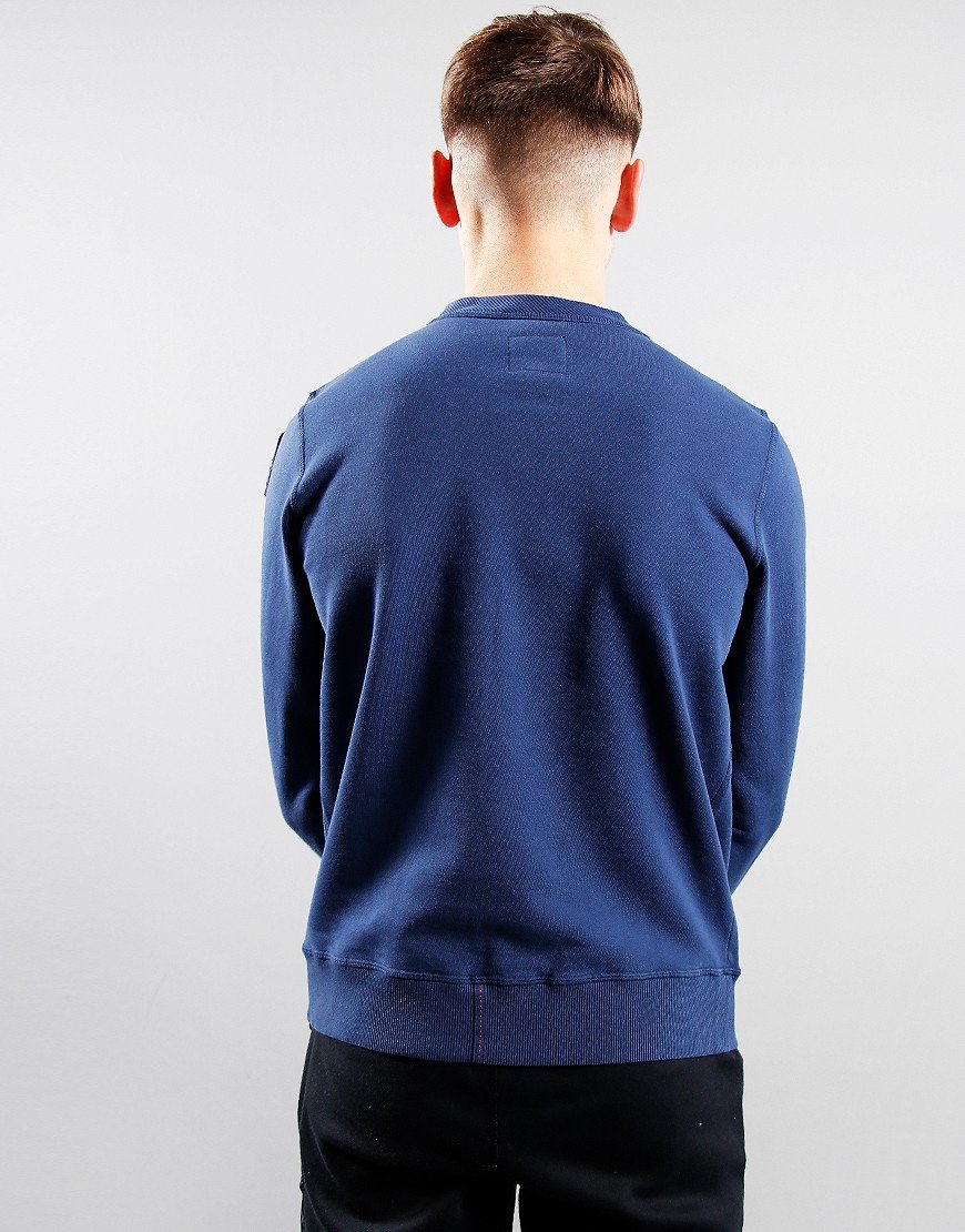 Parajumpers Boys Caleb Crew Sweat Estate Blue - Terraces Menswear