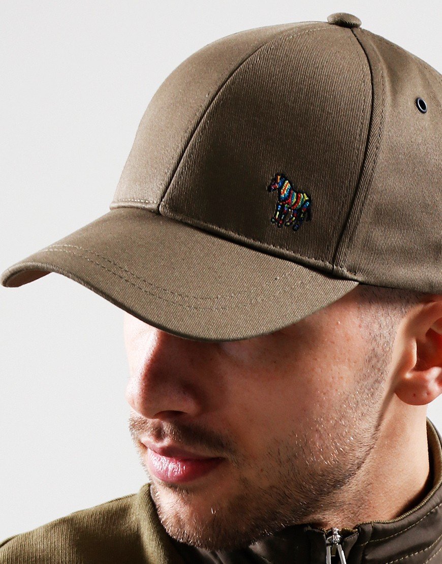Paul Smith Cap Zebra 36 Olive Green - Terraces Menswear