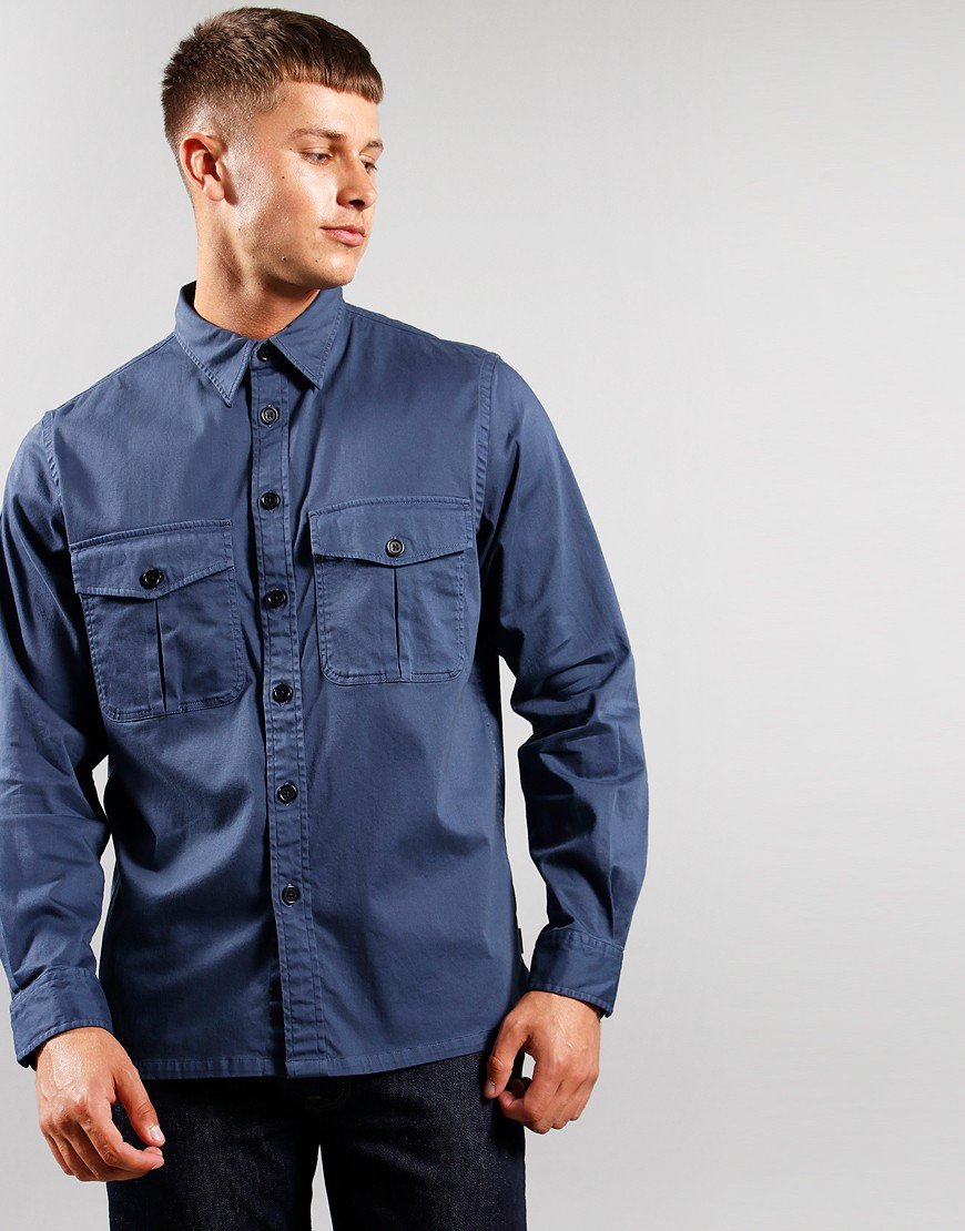 Paul Smith Long Sleeve Chest Pocket Shirt 46 Indigo - Terraces Menswear