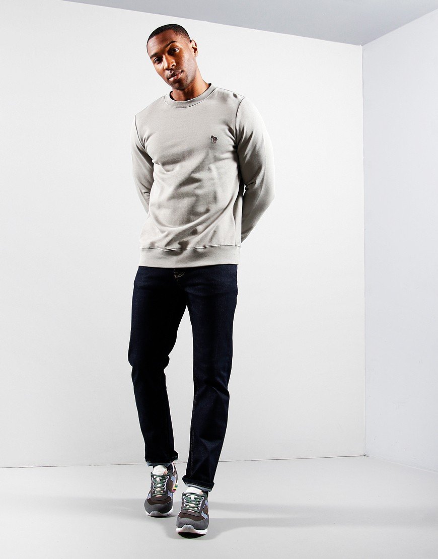 Paul Smith Regular Fit Zebra Crew Sweat 70 Grey - Terraces Menswear