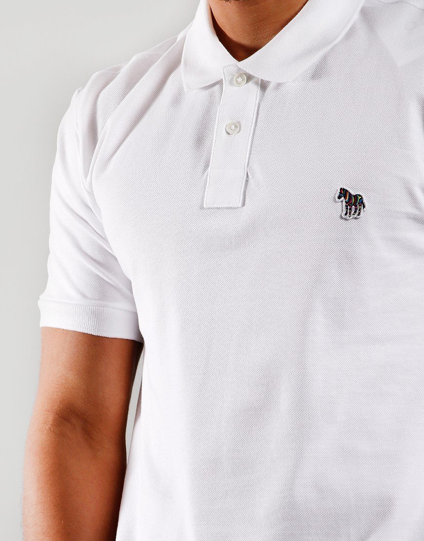 Paul Smith Zebra Logo Polo Shirt White - Terraces Menswear
