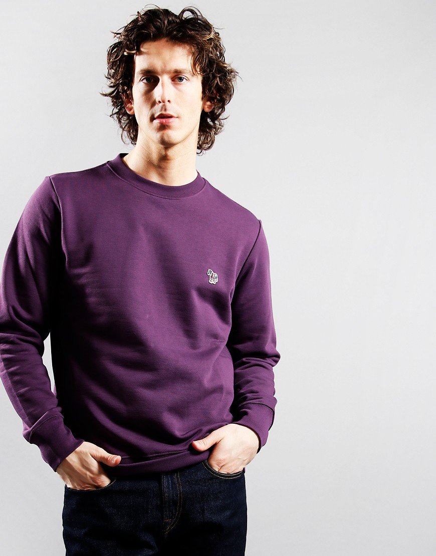 Paul Smith Regular Fit Crew Sweat Purple - Terraces Menswear