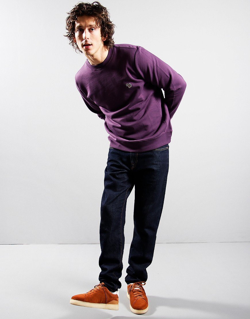 Paul Smith Regular Fit Crew Sweat Purple - Terraces Menswear