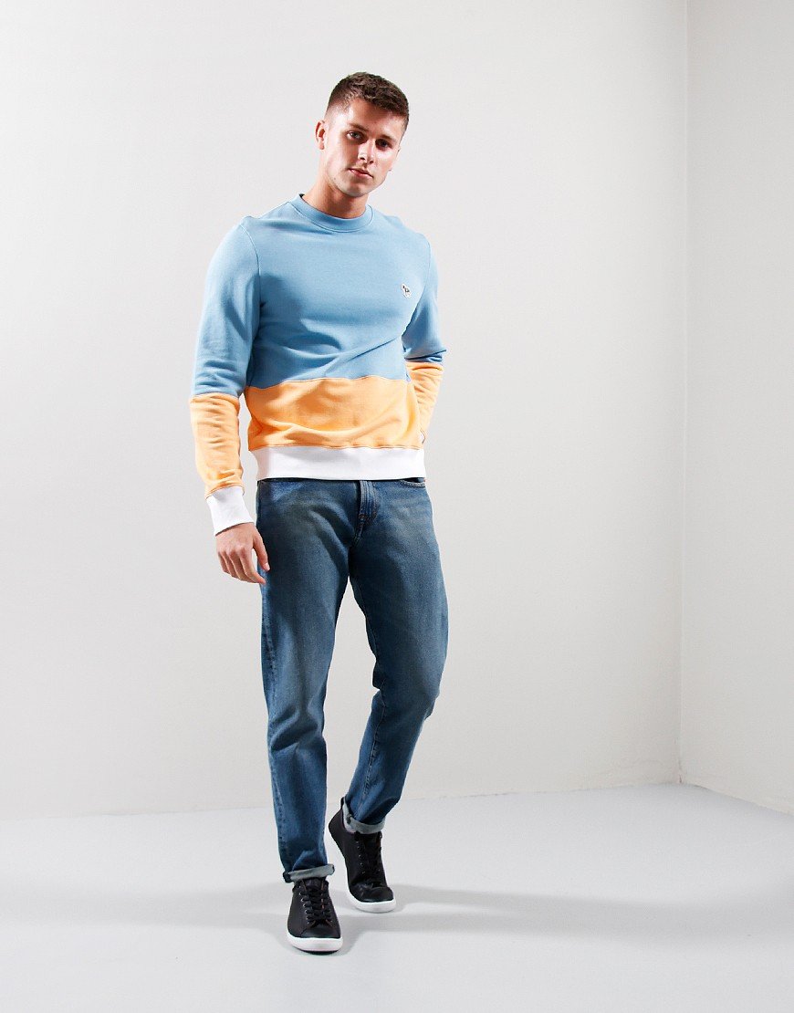 Paul Smith Regular Fit Zebra Crew Sweat 40D Light Blue - Terraces Menswear