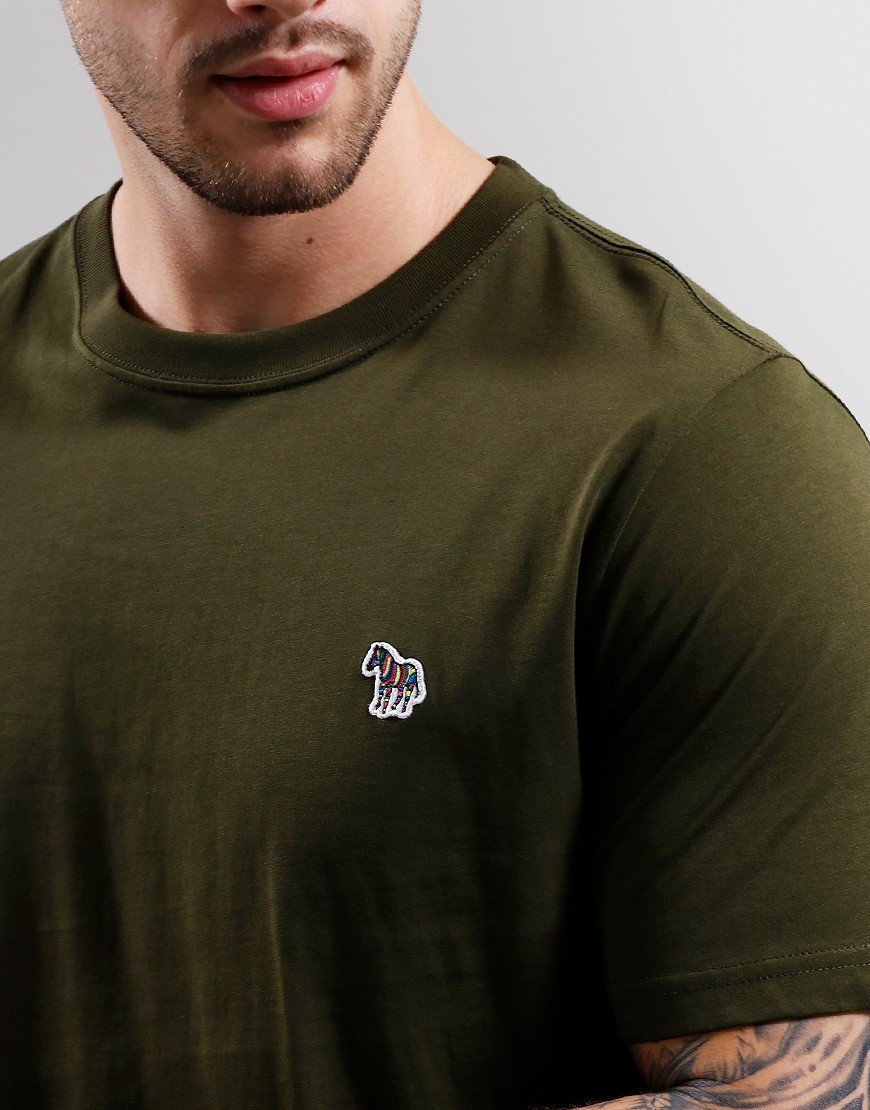 Paul Smith Regular Zebra Badge T-shirt 36C Green - Terraces Menswear