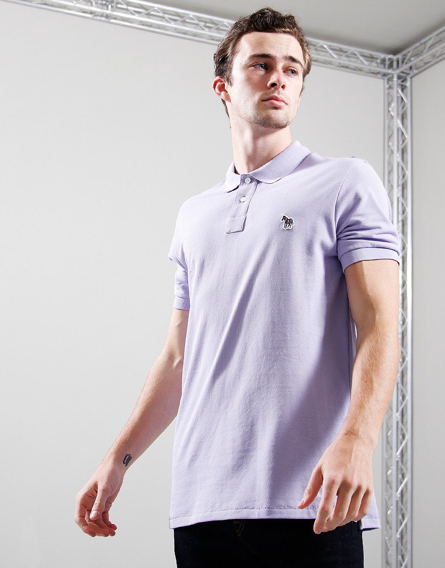 Paul Smith Zebra Polo Shirt 51A Lilac - Terraces Menswear
