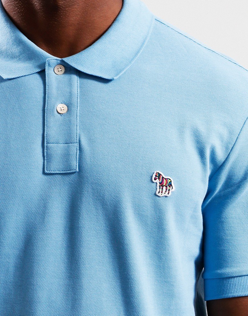 Paul Smith Regular Fit Polo Shirt 40D Light Blue - Terraces Menswear