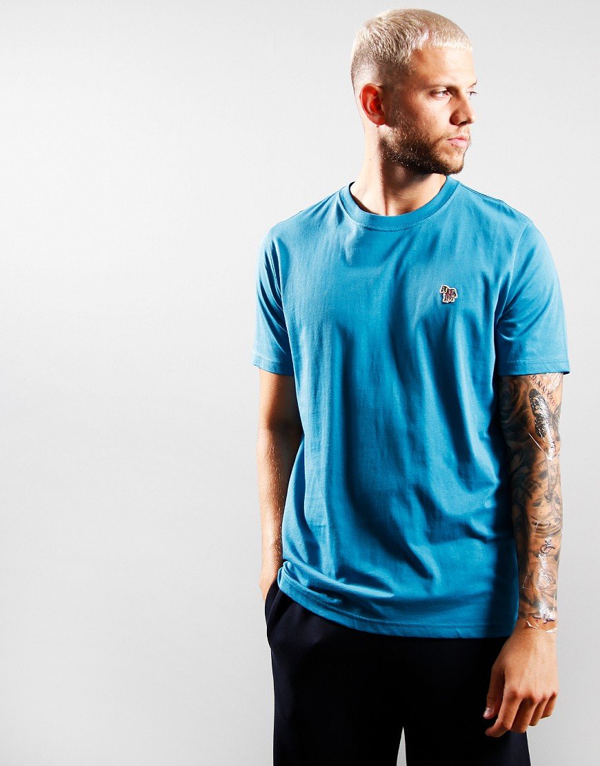 Paul Smith Regular Fit T-Shirt 44F Petrol Blue - Terraces Menswear