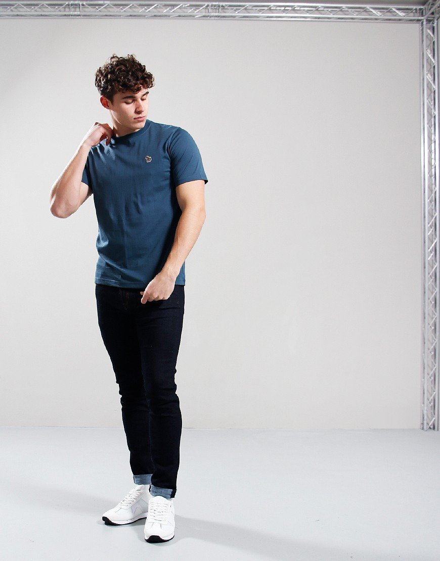 Paul Smith Zebra Badge T-Shirt 46B Indigo - Terraces Menswear