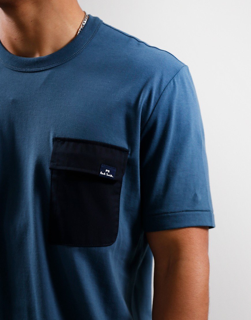 Paul Smith Short Sleeve Pocket T-shirt Indigo - Terraces Menswear
