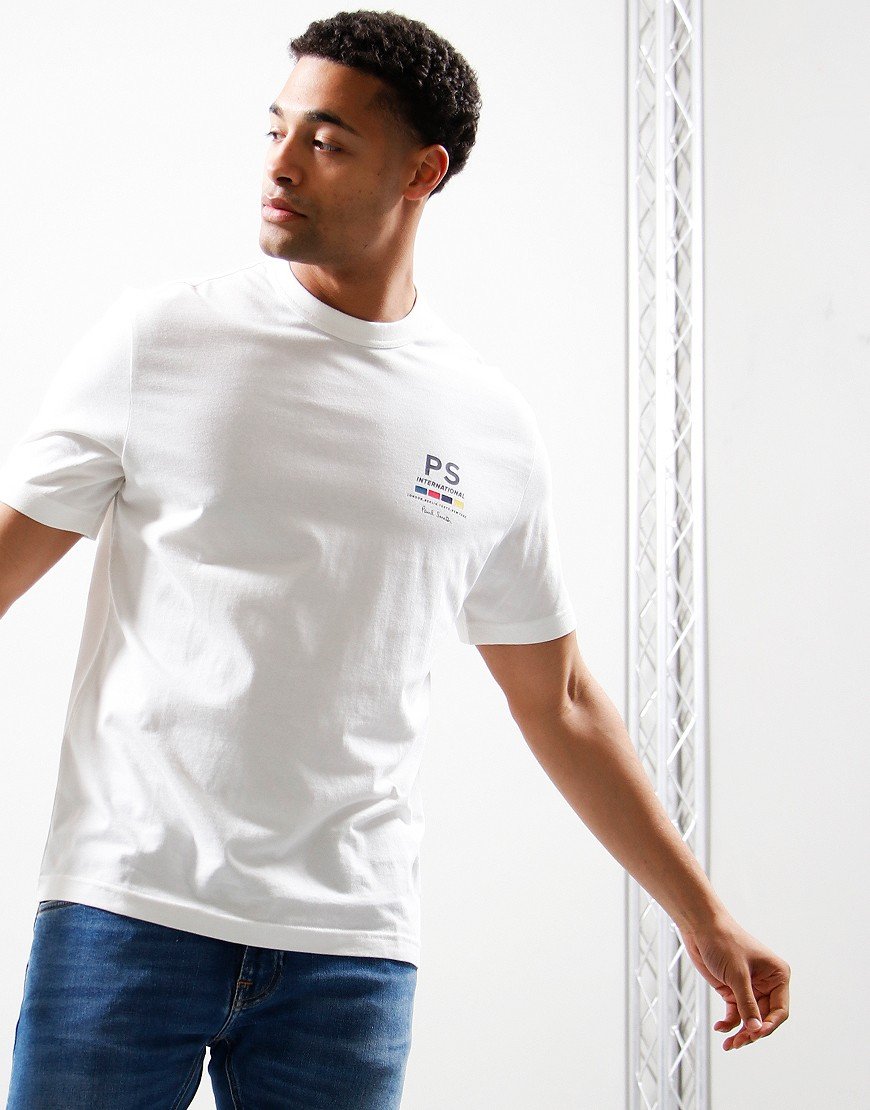 Paul Smith PS International T-Shirt 02 White - Terraces Menswear