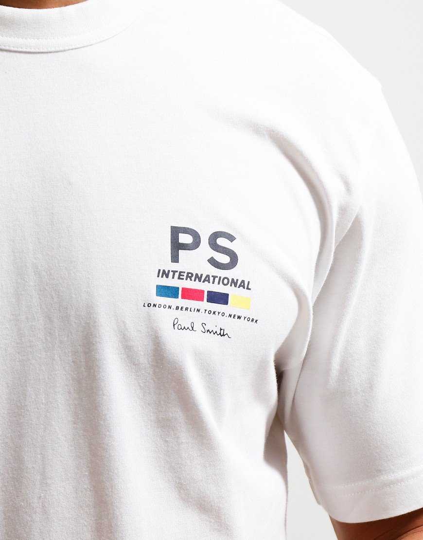 Paul Smith PS International T-Shirt 02 White - Terraces Menswear