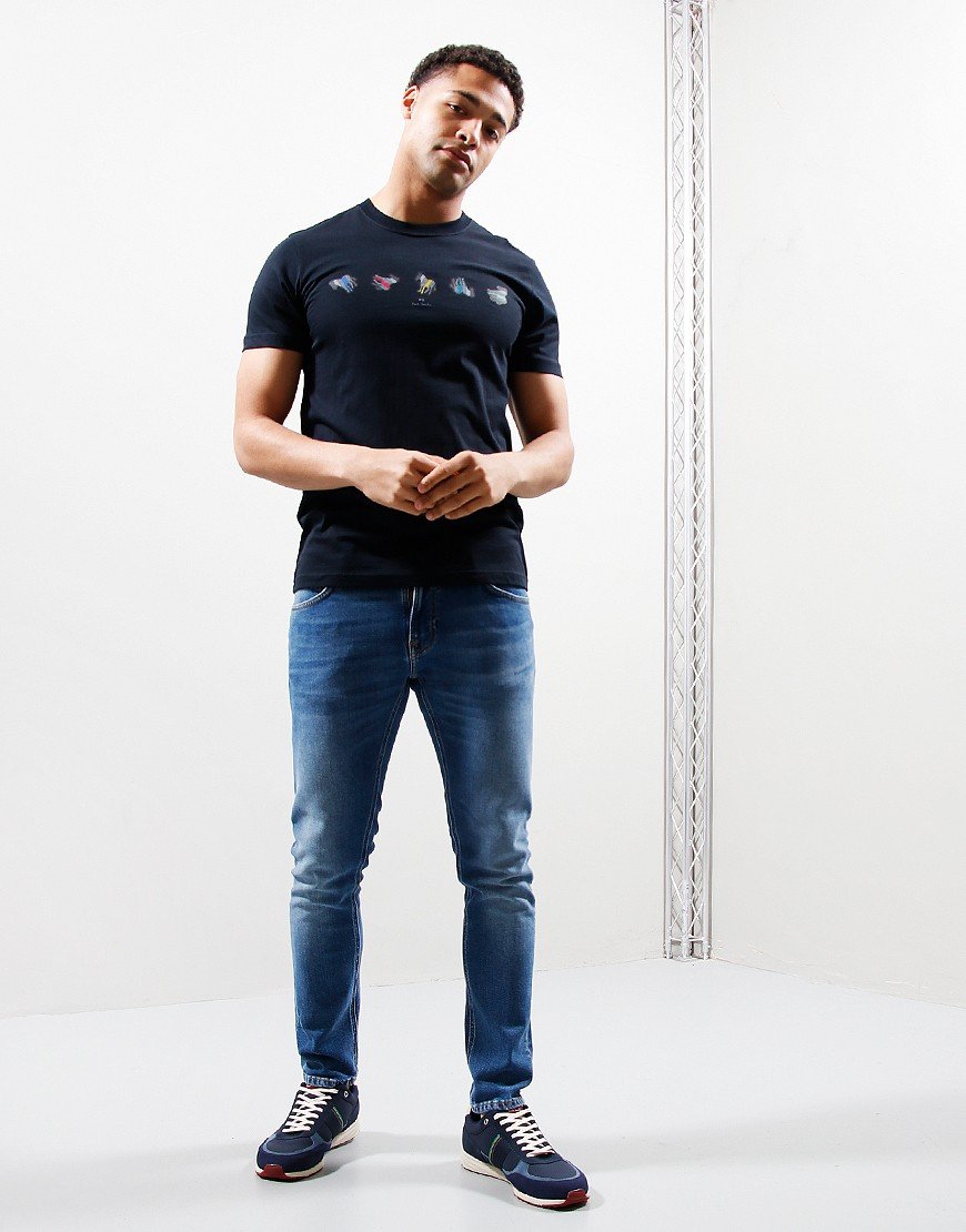 Paul Smith Zebra Repeat T-Shirt 49 Dark Navy - Terraces Menswear