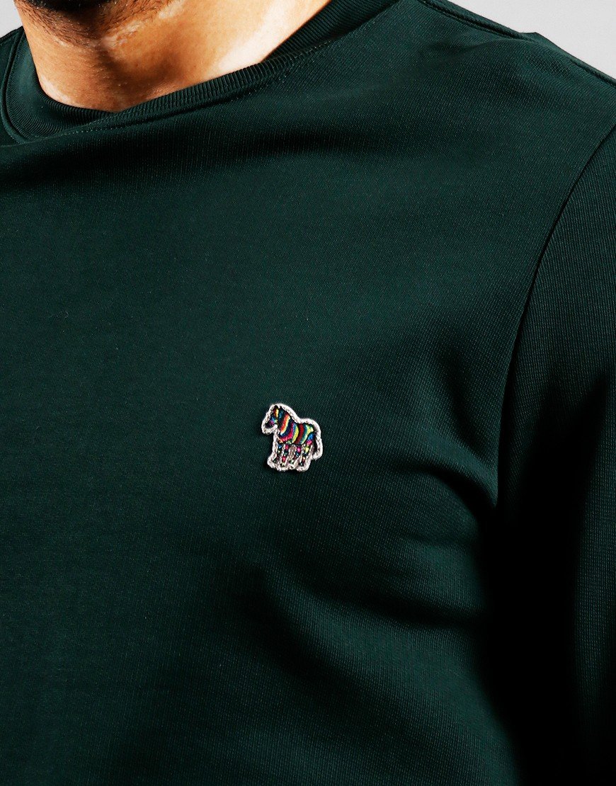 Paul Smith Zebra Crew Sweat 39A Very Dark Green - Terraces Menswear