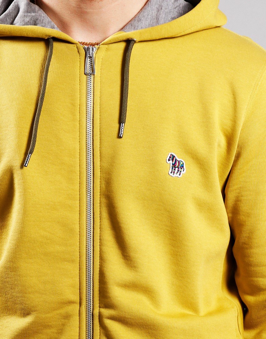 Paul Smith Zip Front Zebra Hoodie 32 Lime - Terraces Menswear