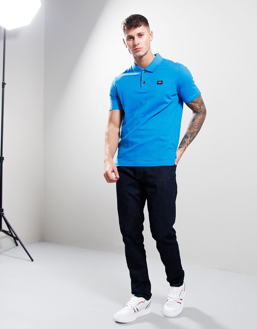 Paul & Shark Basic Polo Shirt Light Blue - Terraces Menswear