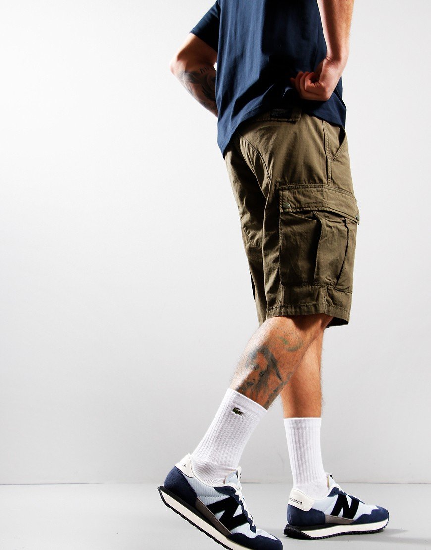 Peaceful Hooligan Container Ripstop Shorts Khaki - Terraces Menswear