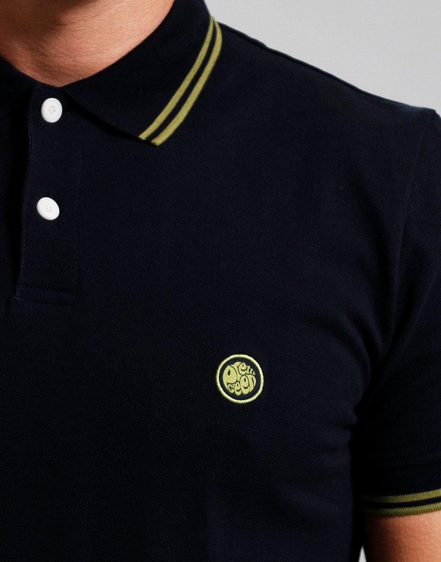 Pretty Green 15Th Anniversary Barton Polo Shirt Black - Terraces Menswear