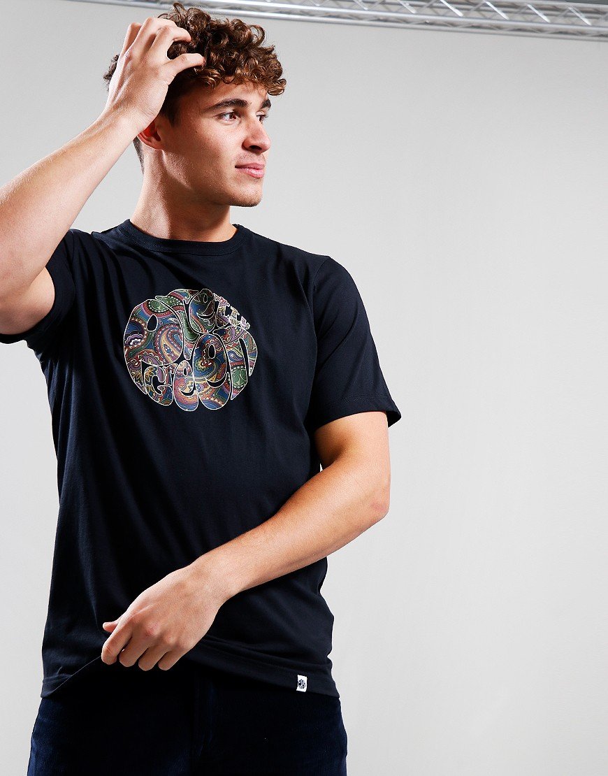 Pretty Green 15Th Anniversary Paisley Logo T-Shirt Black - Terraces ...