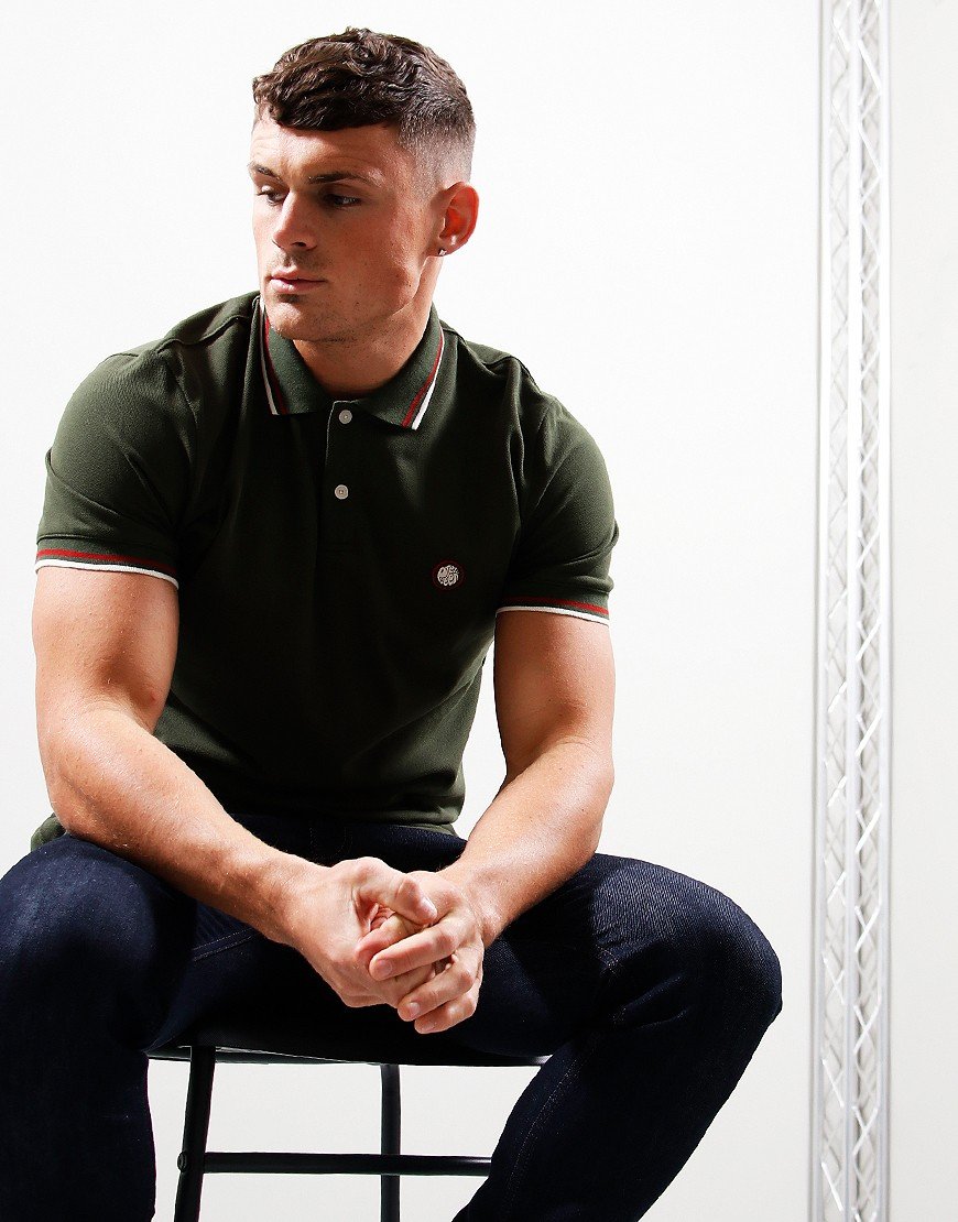 Pretty Green Barton Polo Shirt Dark Green - Terraces Menswear