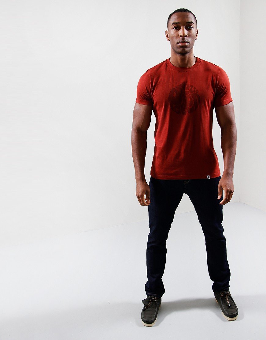 Pretty Green Gillespie T-Shirt Burgundy - Terraces Menswear
