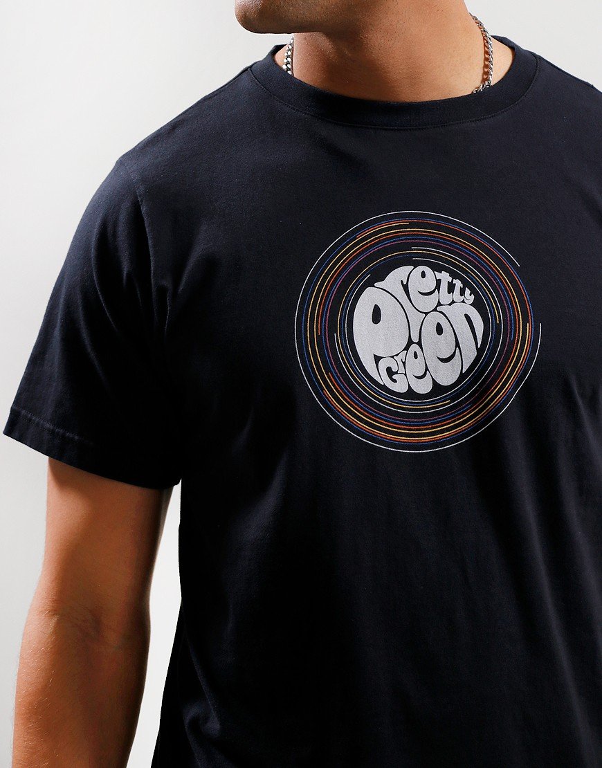 Pretty Green Hollen Logo T-Shirt Black - Terraces Menswear