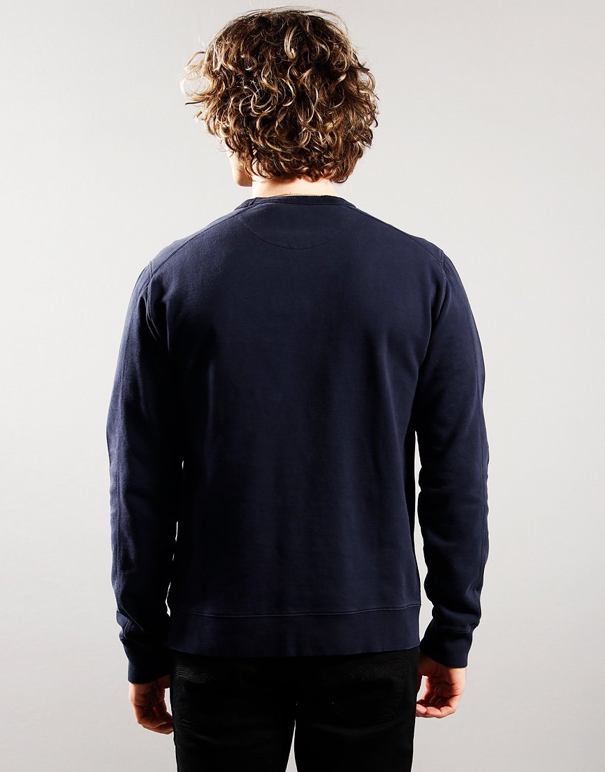 Pretty Green Standards Crew Sweat Navy - Terraces Menswear