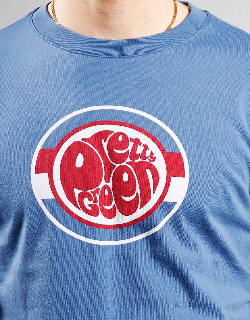 Pretty Green Tilby Logo T-Shirt Blue - Terraces Menswear