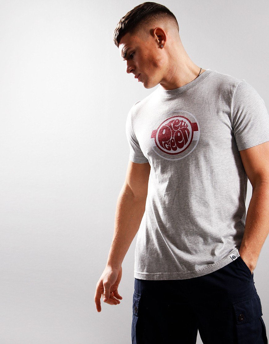 Pretty Green Tilby Logo T-Shirt Grey - Terraces Menswear