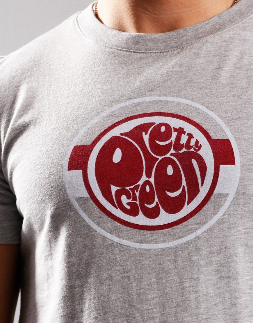 Pretty Green Tilby Logo T-Shirt Grey - Terraces Menswear
