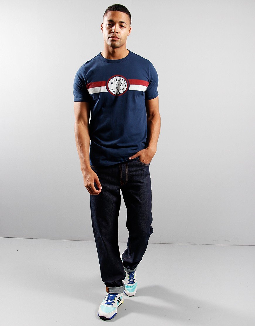 Pretty Green Tilby Logo T-shirt Navy - Terraces Menswear