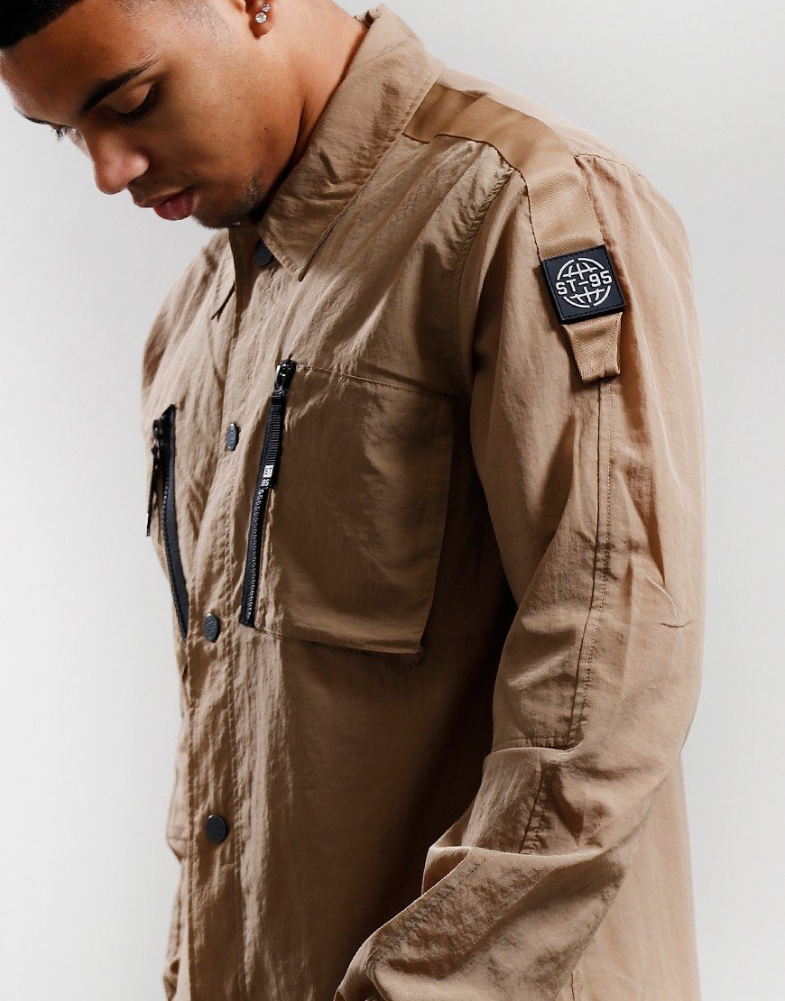 JP-8 Overshirt Lt Brown - Terraces Menswear