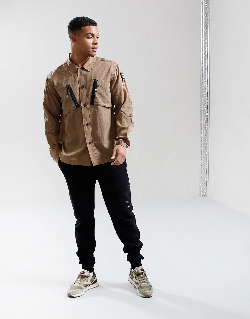 JP-8 Overshirt Lt Brown - Terraces Menswear