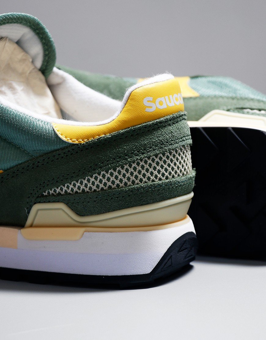 Saucony Shadow Original Trainers Green/Yellow - Terraces Menswear
