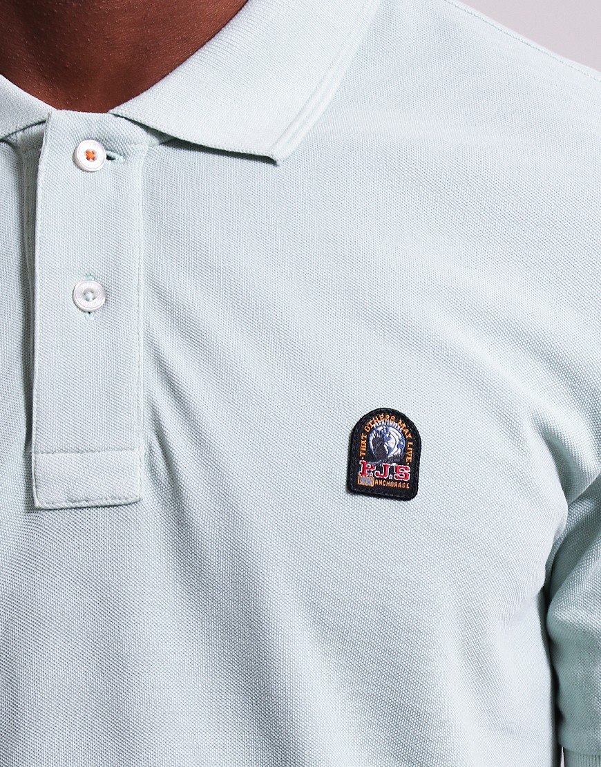 Parajumpers Patch Polo Shirt Frosty Green - Terraces Menswear