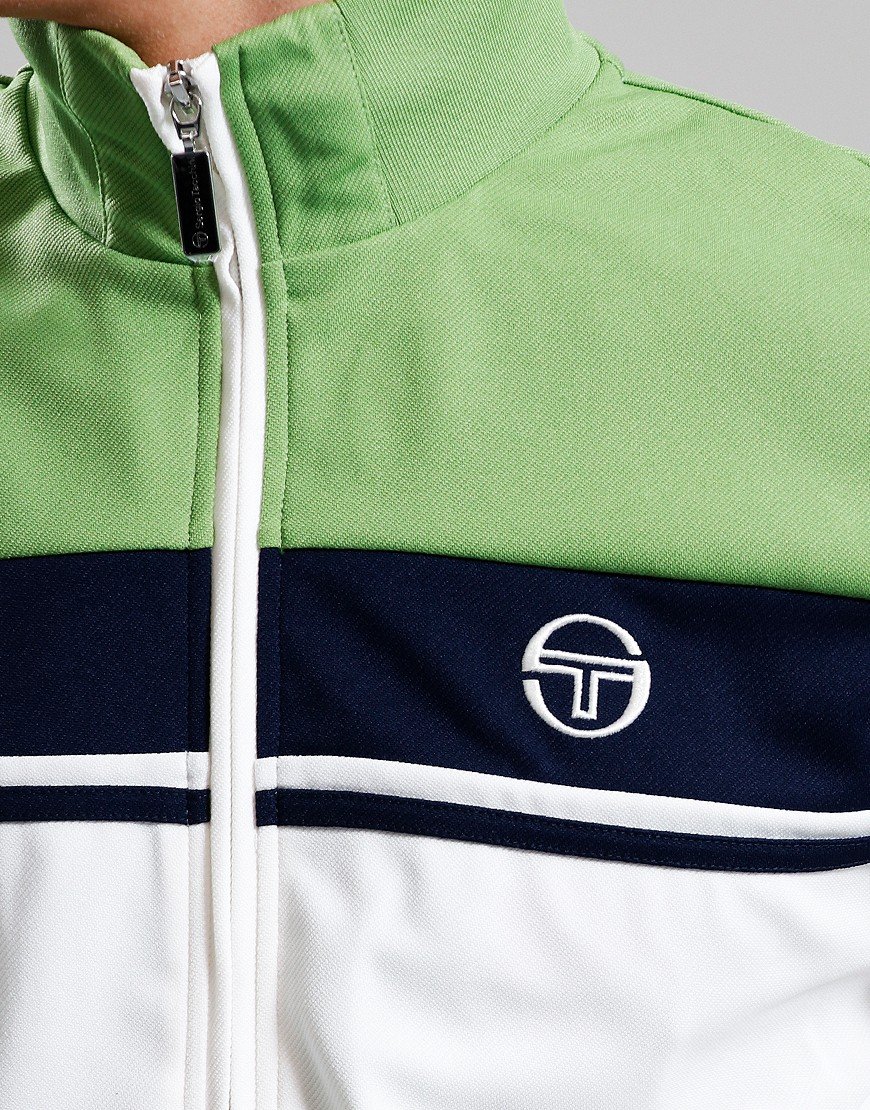 Sergio Tacchini Damarindo Track Top Gardenia/Green/Blue - Terraces Menswear