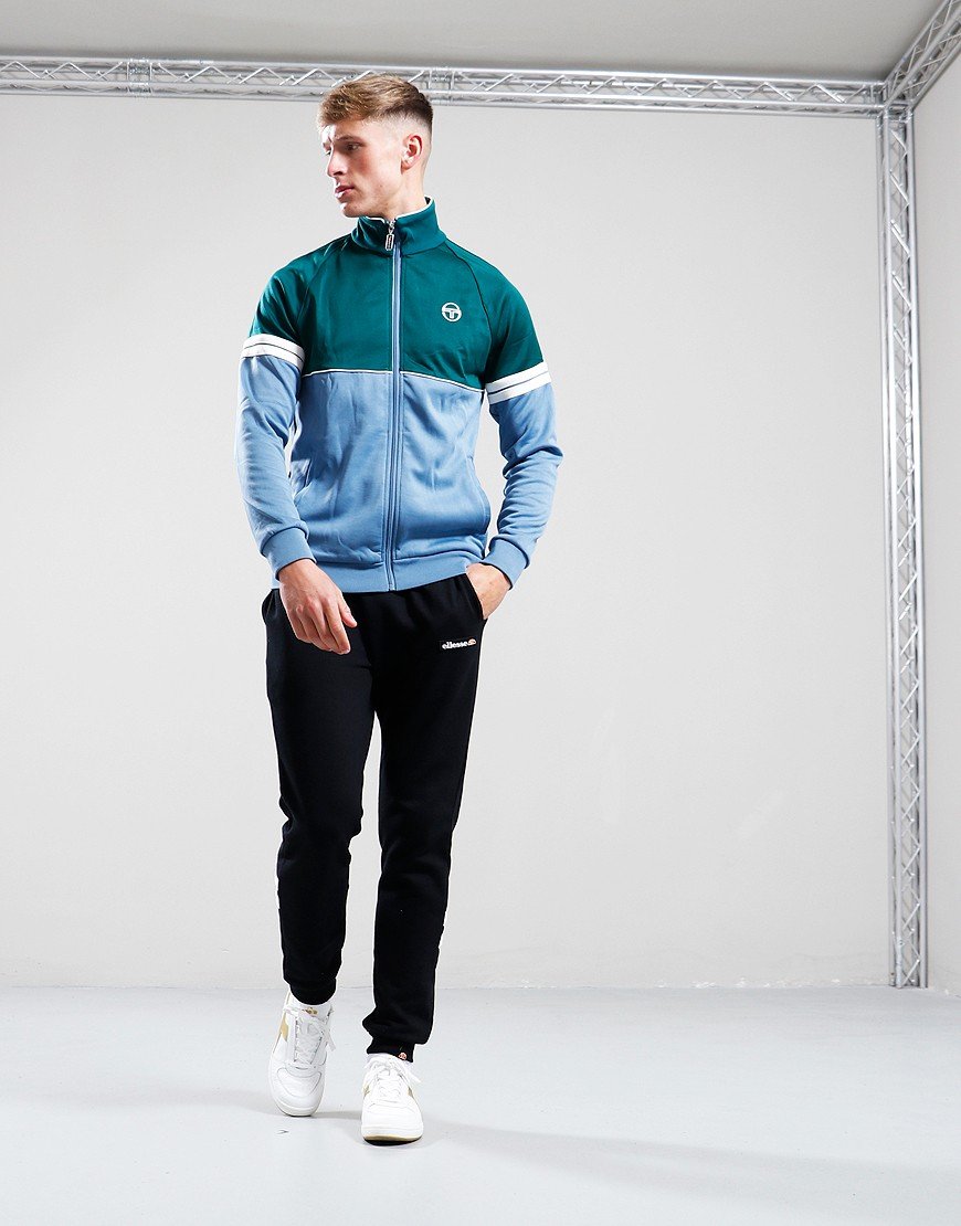 Sergio Tacchini Orion Track Top Rainforest/Coronet Blue/Gardenia ...
