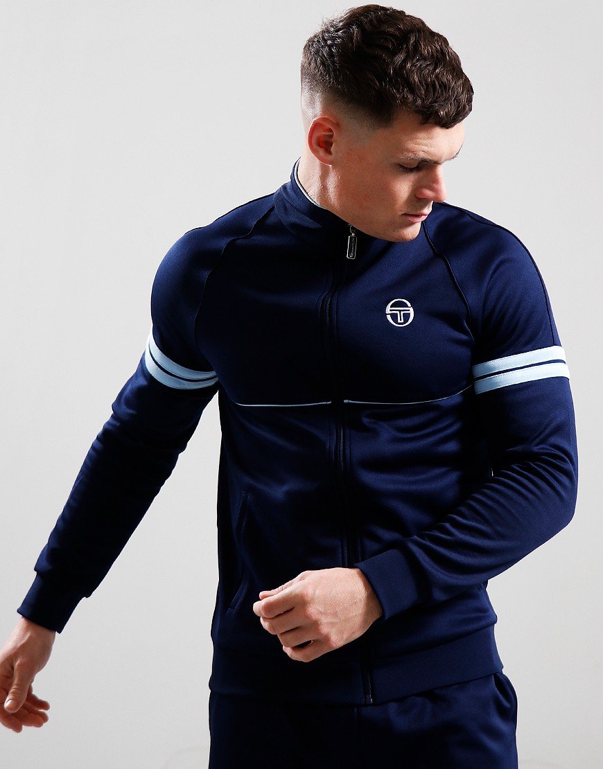 Sergio Tacchini Orion Track Top Maritime Blue/Clear Sky - Terraces Menswear