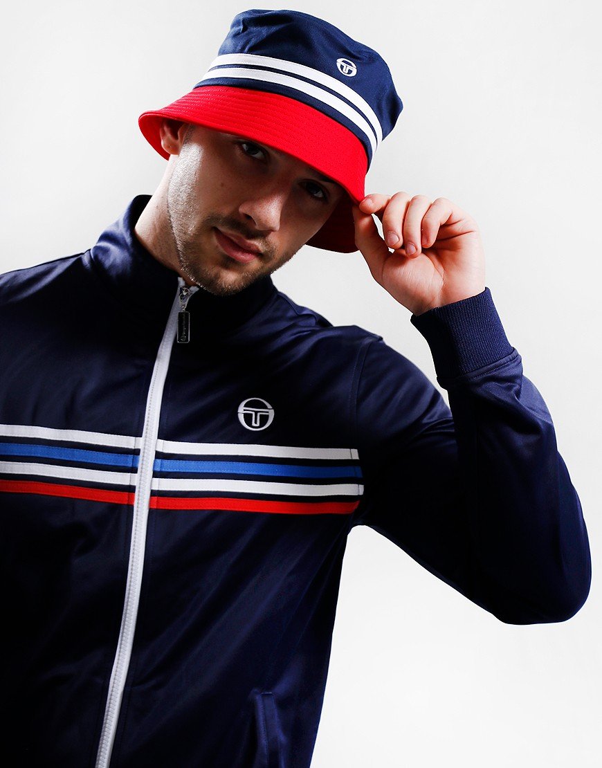 Sergio Tacchini Stonewoods Bucket Hat Maritime Blue/Adrenaline Rush ...
